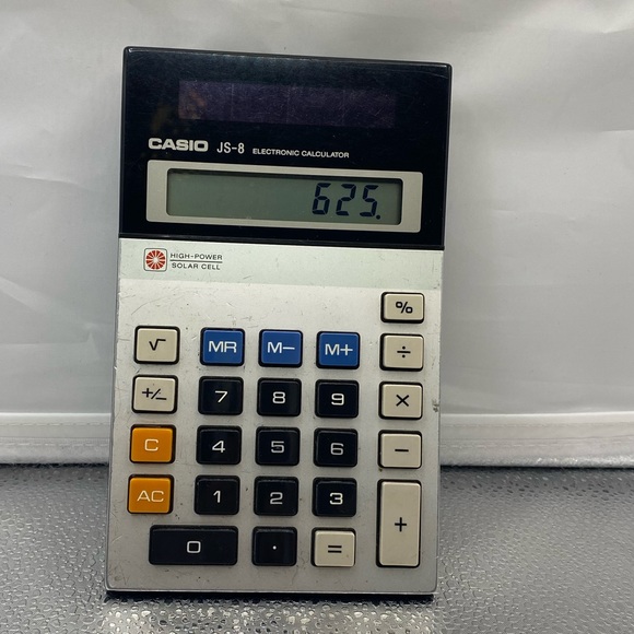 Casio | Office | Casio Solar Cell Calculator Js8 Vintage | Poshmark